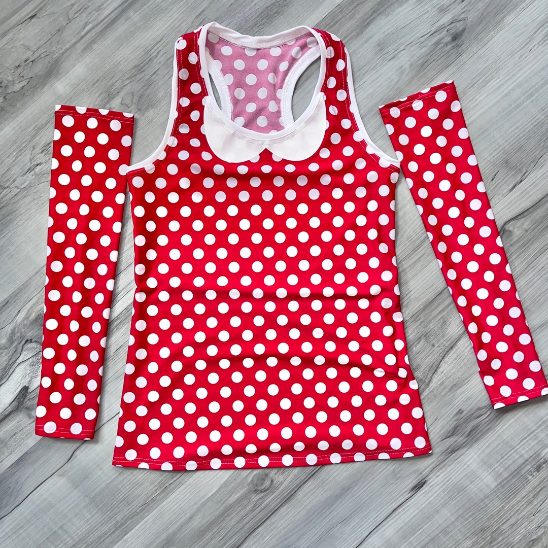 Red Polka Dot Minnie Mouse Running Tank Racerback | Minnie Costume W ...