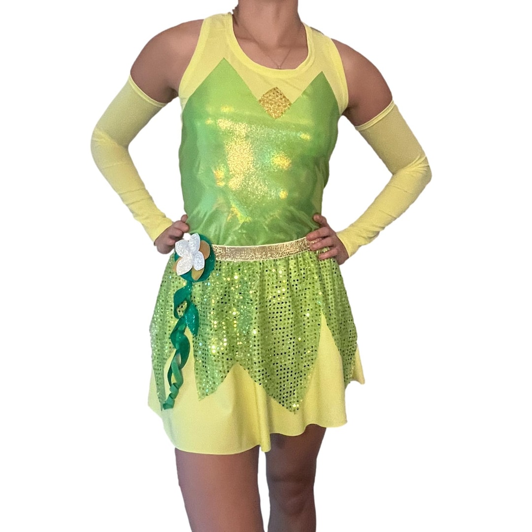 Princess Tiana Running Costume, Racerback and Sparkle Running Skirt W ...