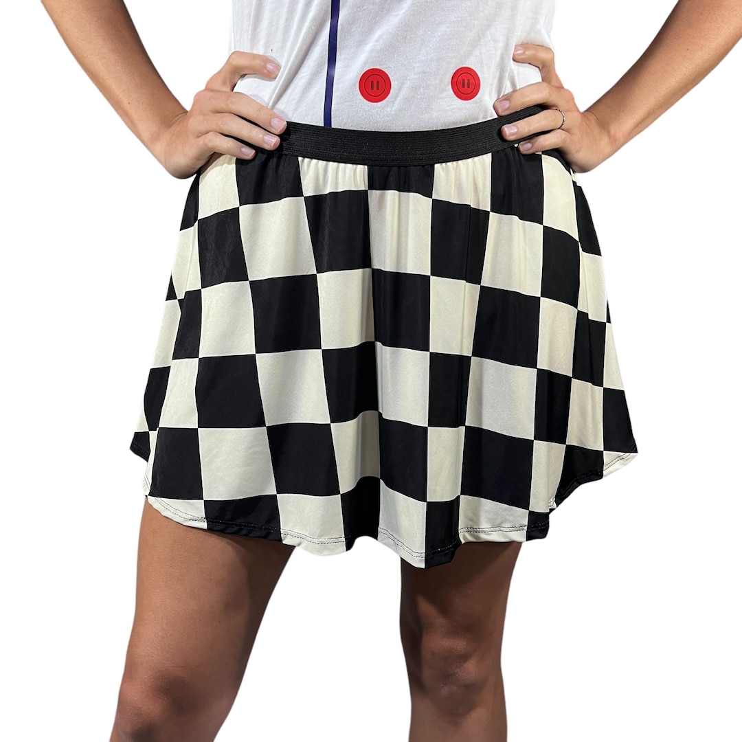 Chef Checkered Running Skirt | A-line Skirt | Athletic Run Skirt for ...