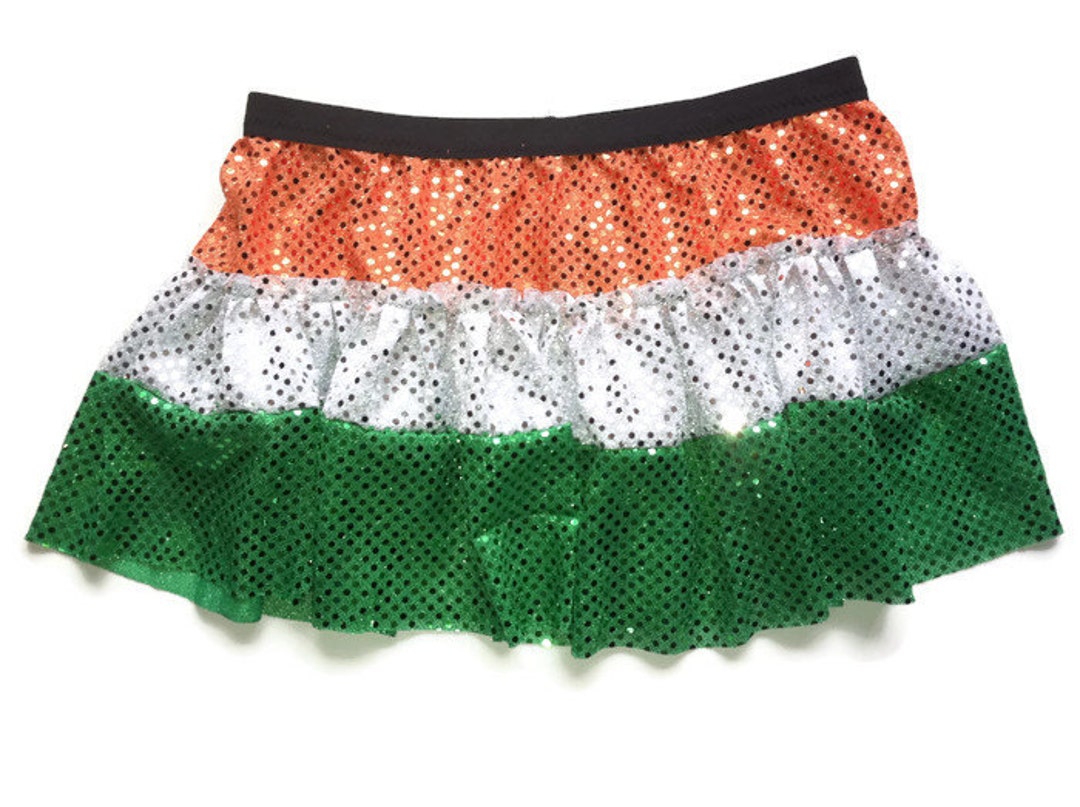 Irish Running Skirt - Ireland Flag Athletic Sparkly Skirt - Etsy