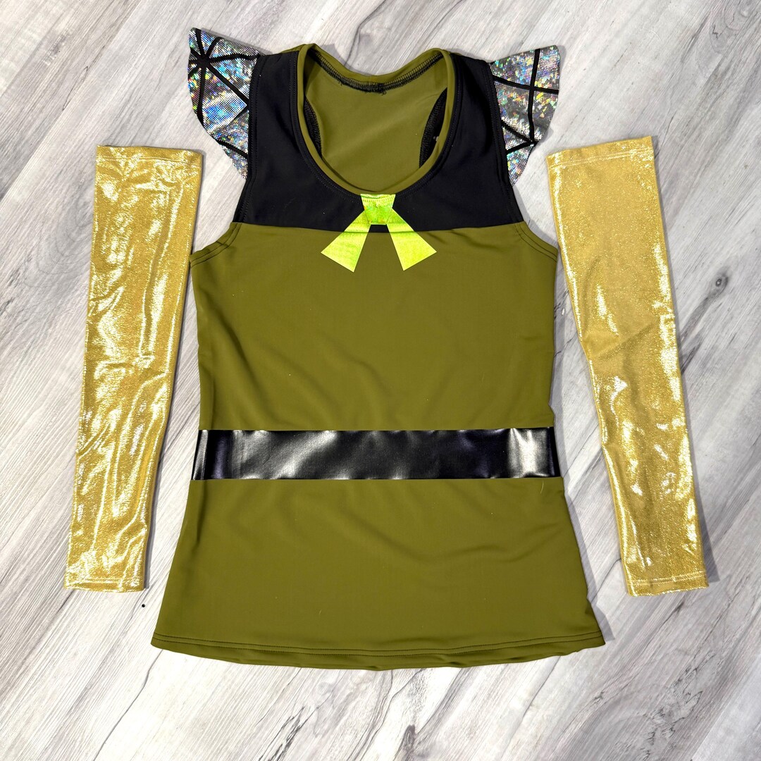 Mulan Soldier Ping Running Racerback Costume Shirt Only W/optional Arm ...