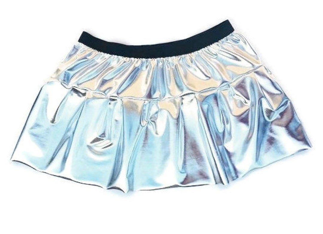 Metallic Silver Skirt | Running Skirt | Costume Skirt - Etsy