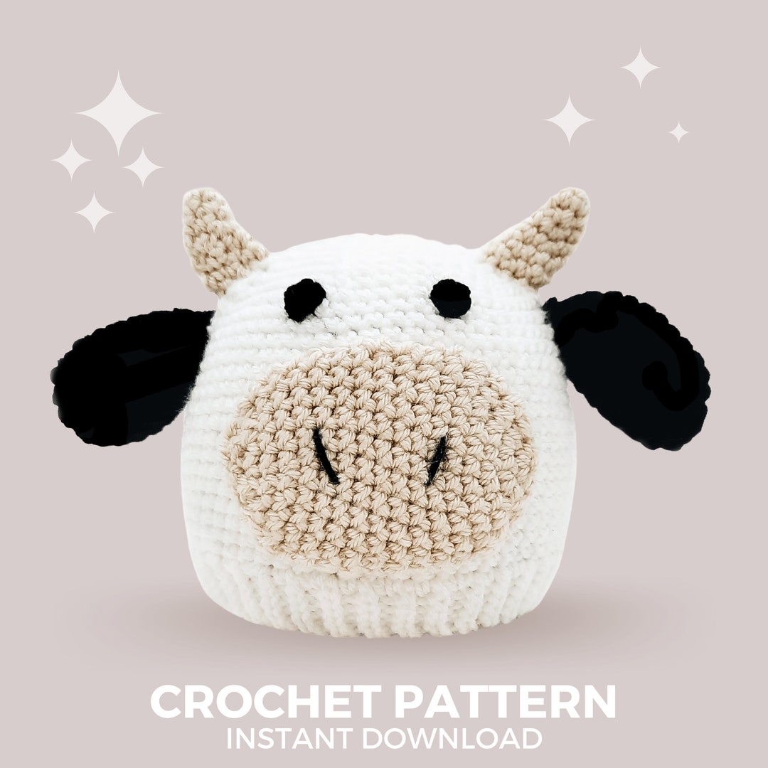 Cow Crochet Hat Pattern Instant PDF Download, Multiple Sizes From ...