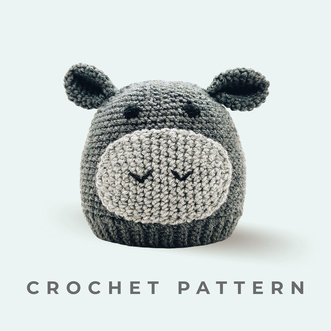 Crochet Pattern - Hippo Hat, Multiple Sizes for Kids and Adults - Etsy