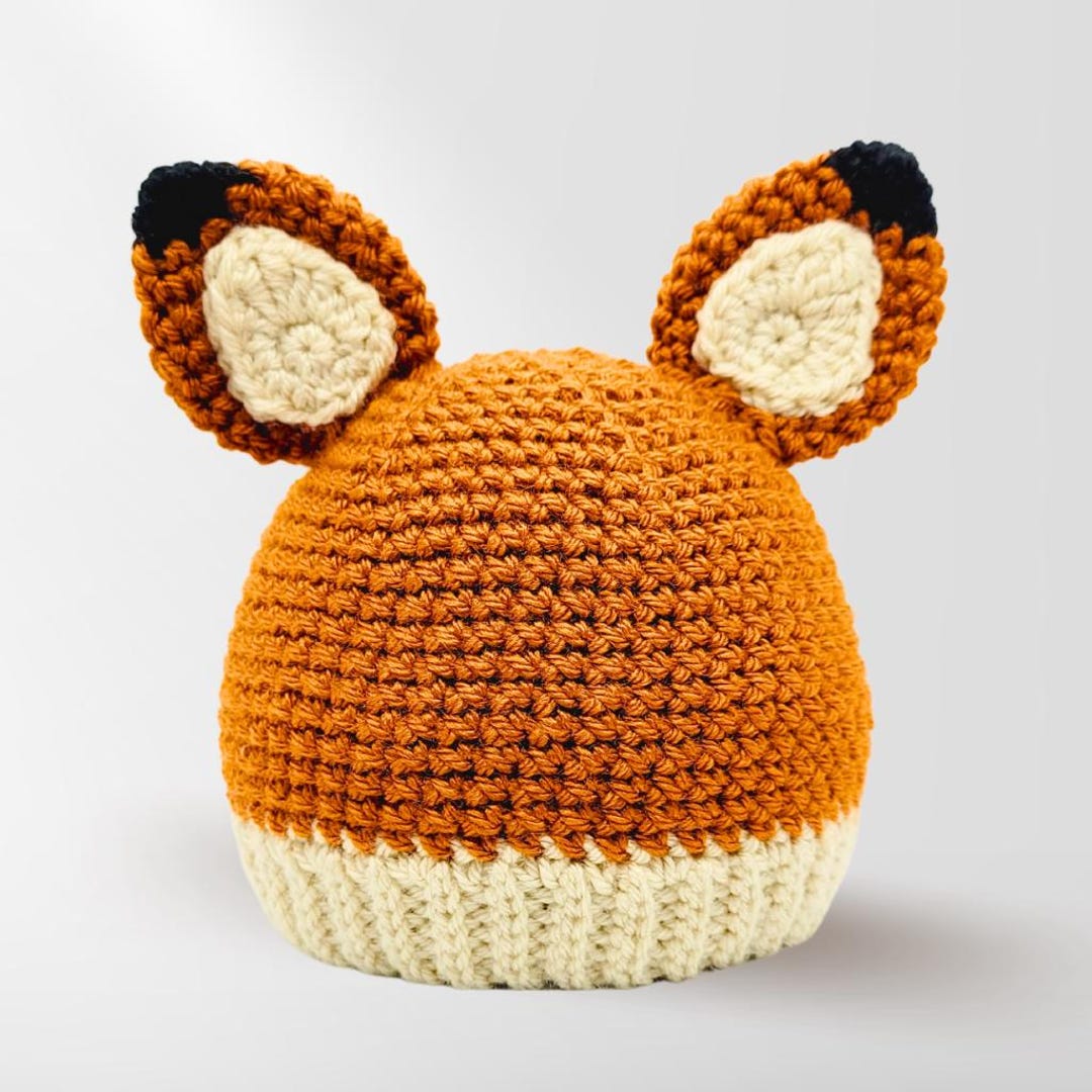 Fox Crochet Hat Pattern - Instant PDF Download, Multiple Sizes for the ...