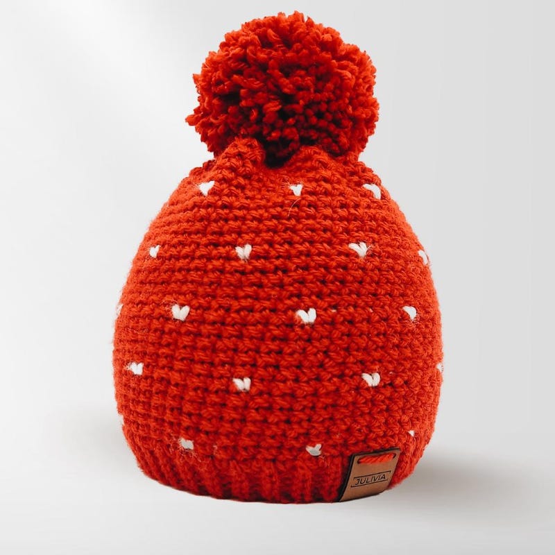 Crochet Heart Hat - Etsy