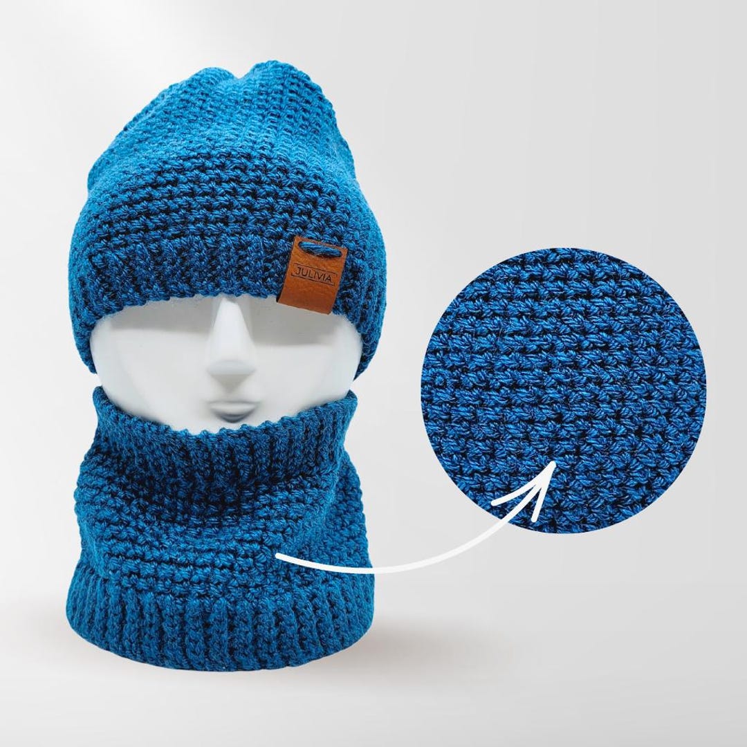 Bare Minimum Crochet Cowl and Hat Pattern Bundle - Instant PDF Download ...