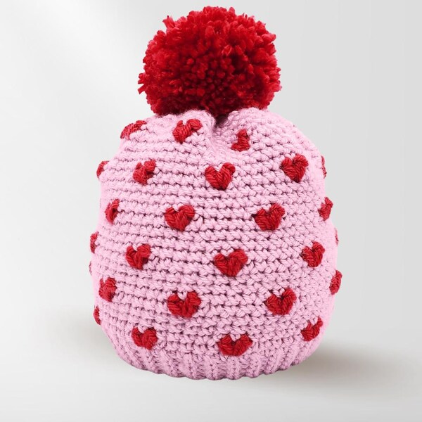 Crochet Heart Hat - Etsy