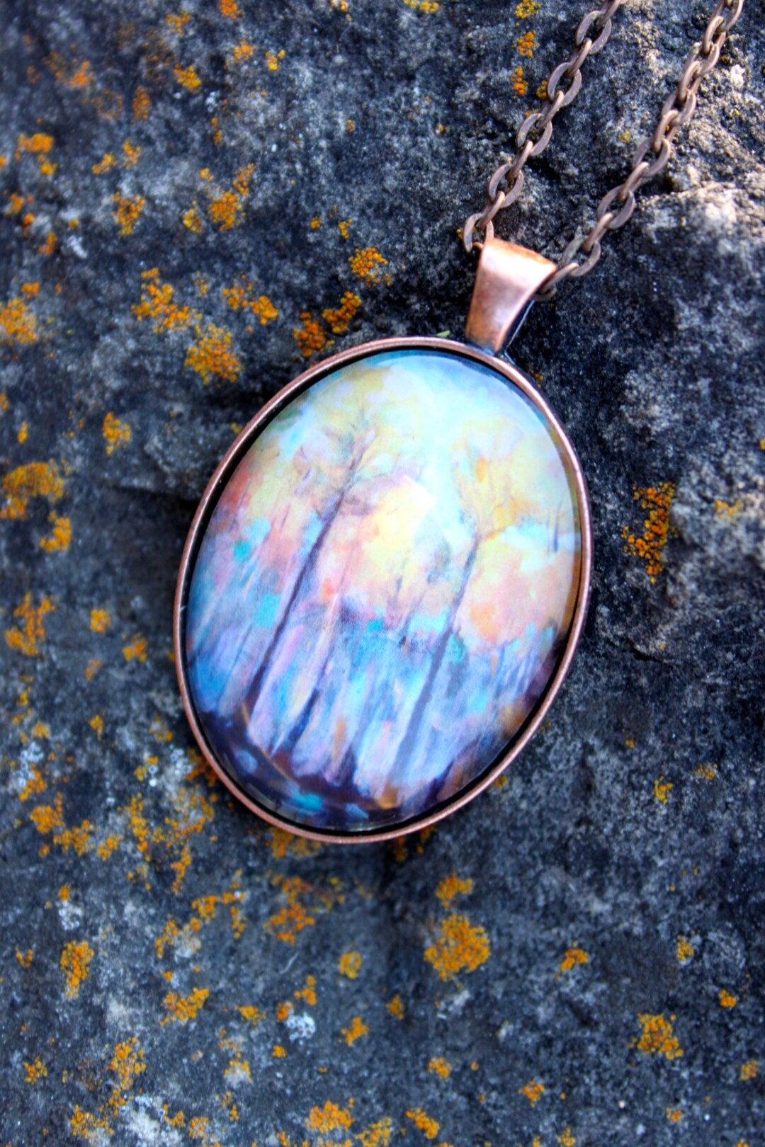 Spring Trees Art Pendant Wearable Art - Etsy