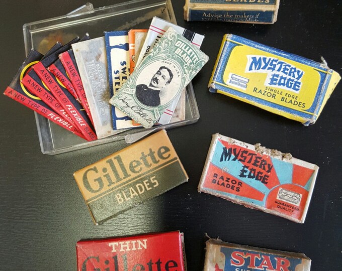 Lot of Vintage Razor Blades + Kewtie Razor - Etsy