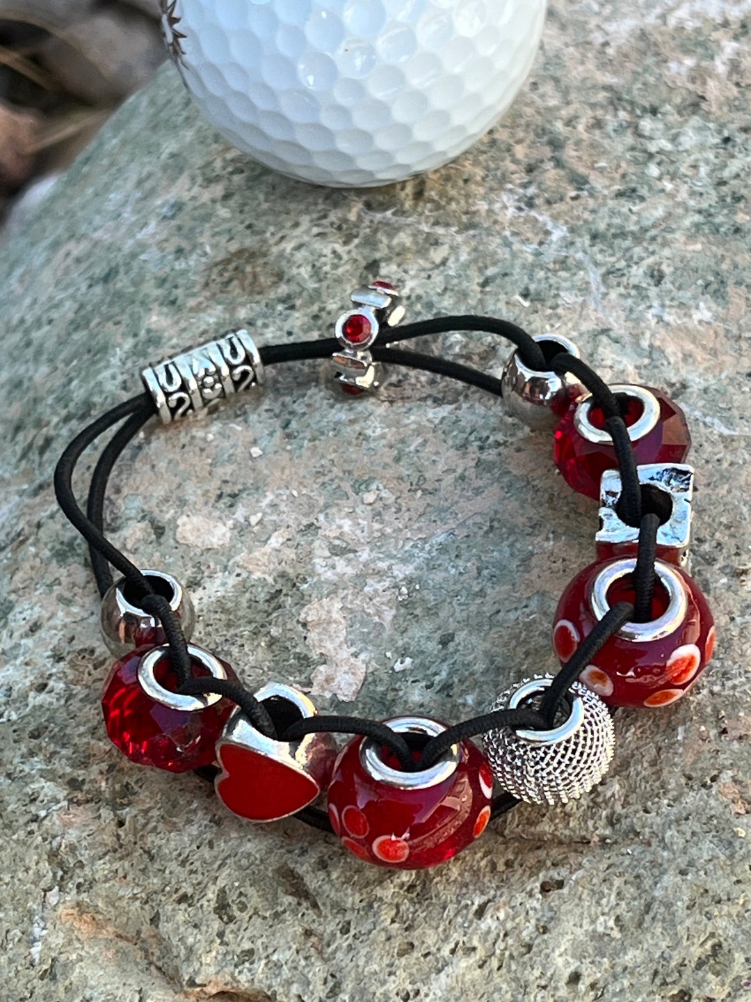 Golf Counter • Heart Bead Golfer Stroke Countering Bracelet Love ...