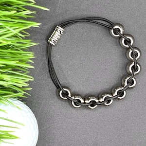 Golf Stroke Counter Bracelet - the 'original' - Stylish Silver Metal ...
