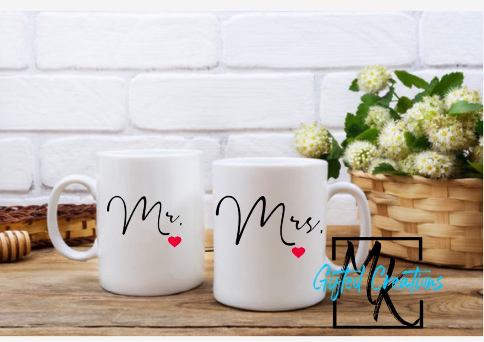 Mr. & Mrs. Mug Ceramic Mug Set Decal Couple Mugs - Etsy