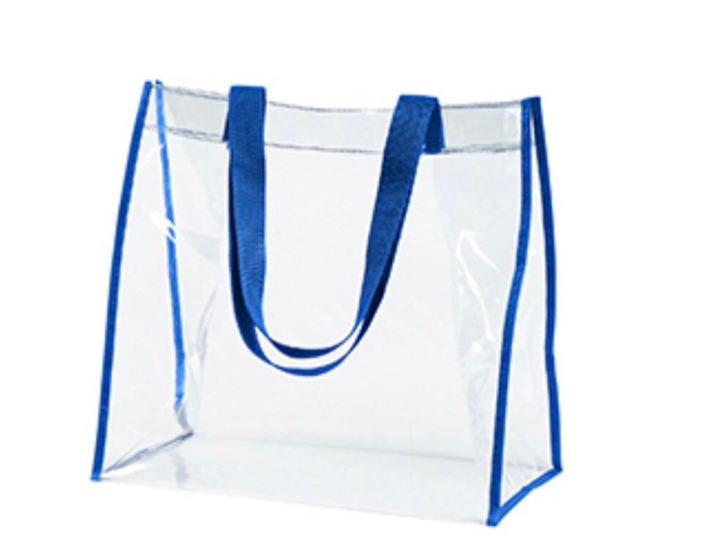 Clear Tote - Stadium Approved, Red, Blue, or Black - Etsy