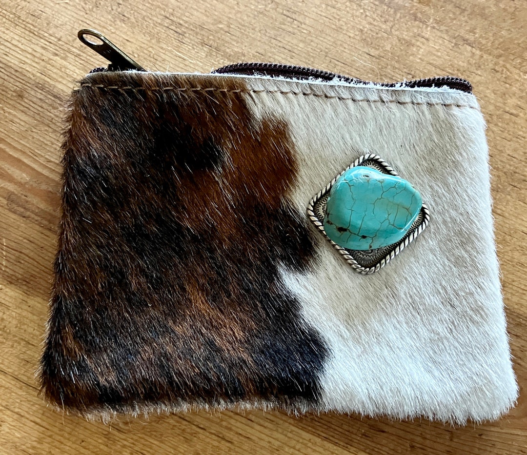 Tri Color Cowhide Coin Bag - Etsy