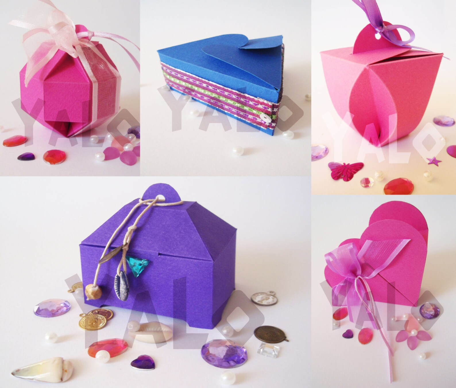 Set of 30 DIY Printable Paper Gift Boxes, JPG Instant Download - Etsy