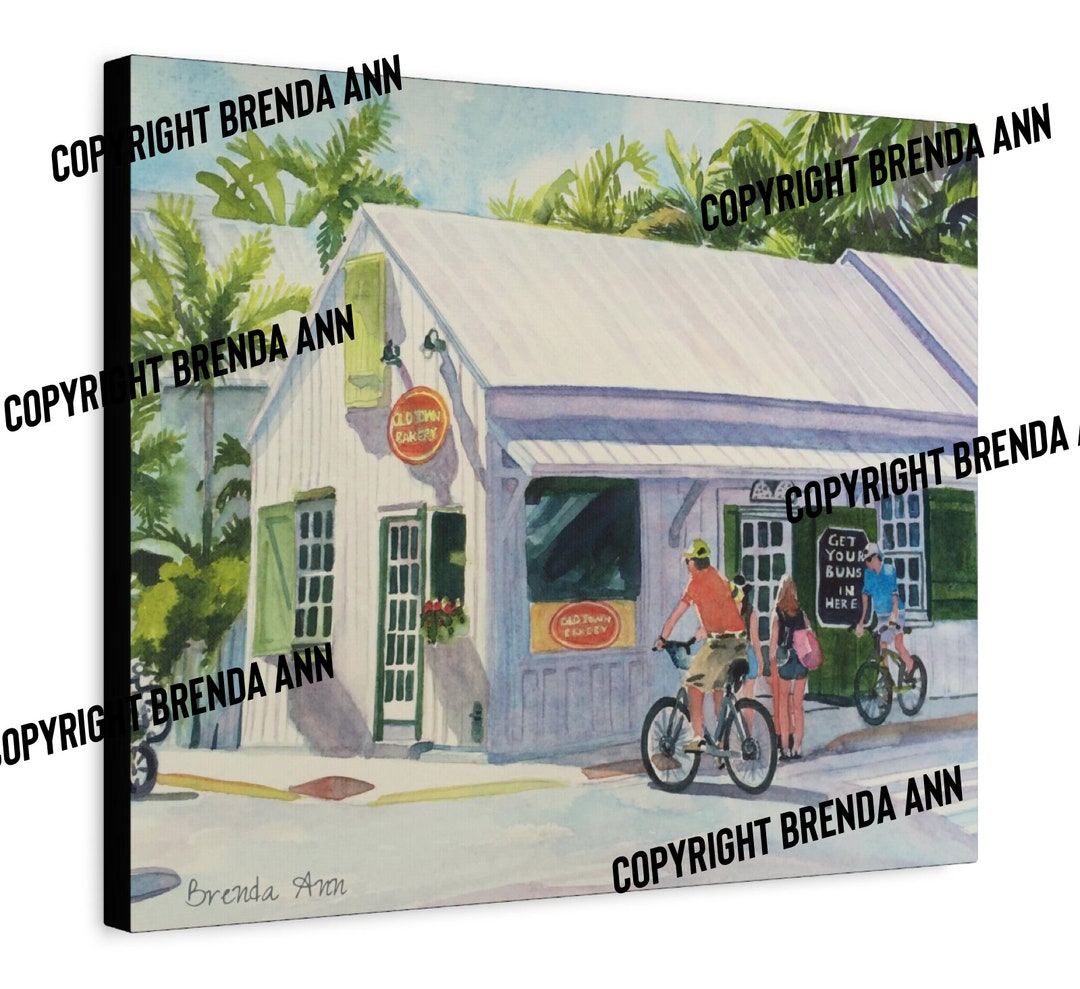 Old Town Bakery Key West FLA Matte Stretched Canvas Florida Keys Wall ...