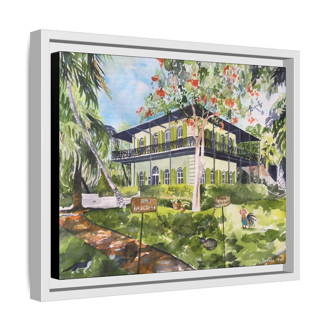Key West FLA Wall Art: Ernest Hemingway House & Museum Tropical Home ...