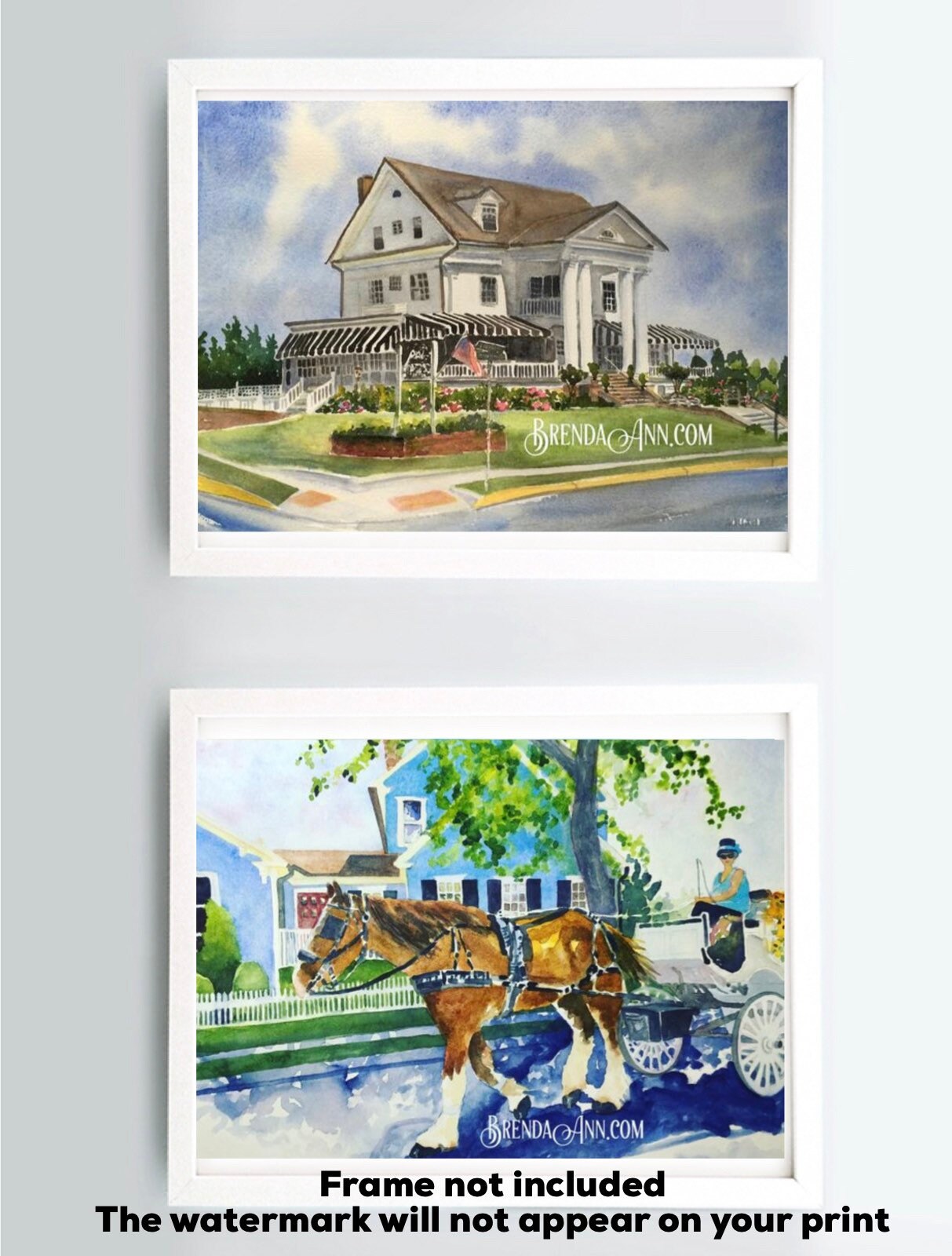 Cape May NJ Watercolor Print of Peter Shields Inn & Restaurant - Etsy