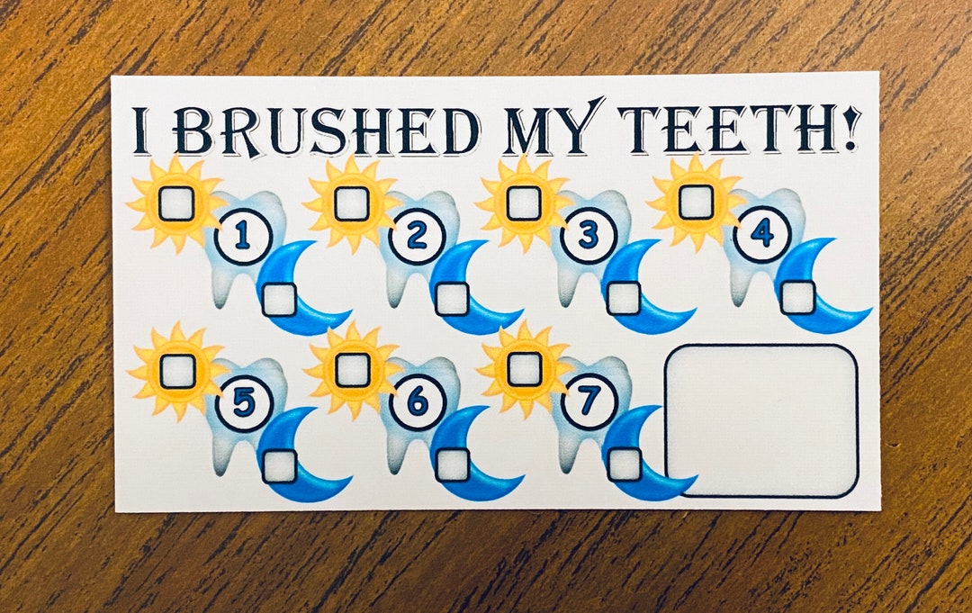 10 Brush Teeth Cards, Business Card Size, Double Sided. Room to Write ...
