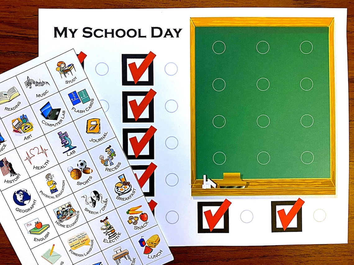 28 School Themed Tasks Plus Chart Use to Create Your Own | Etsy