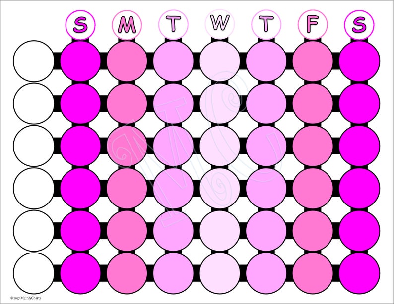 DIY Allowance Charts Pink With Printable Charts Coins and - Etsy