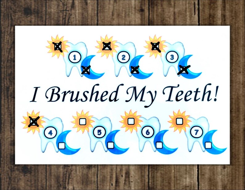 10 Brush Teeth Cards, Business Card Size, Double Sided. Room to Write ...