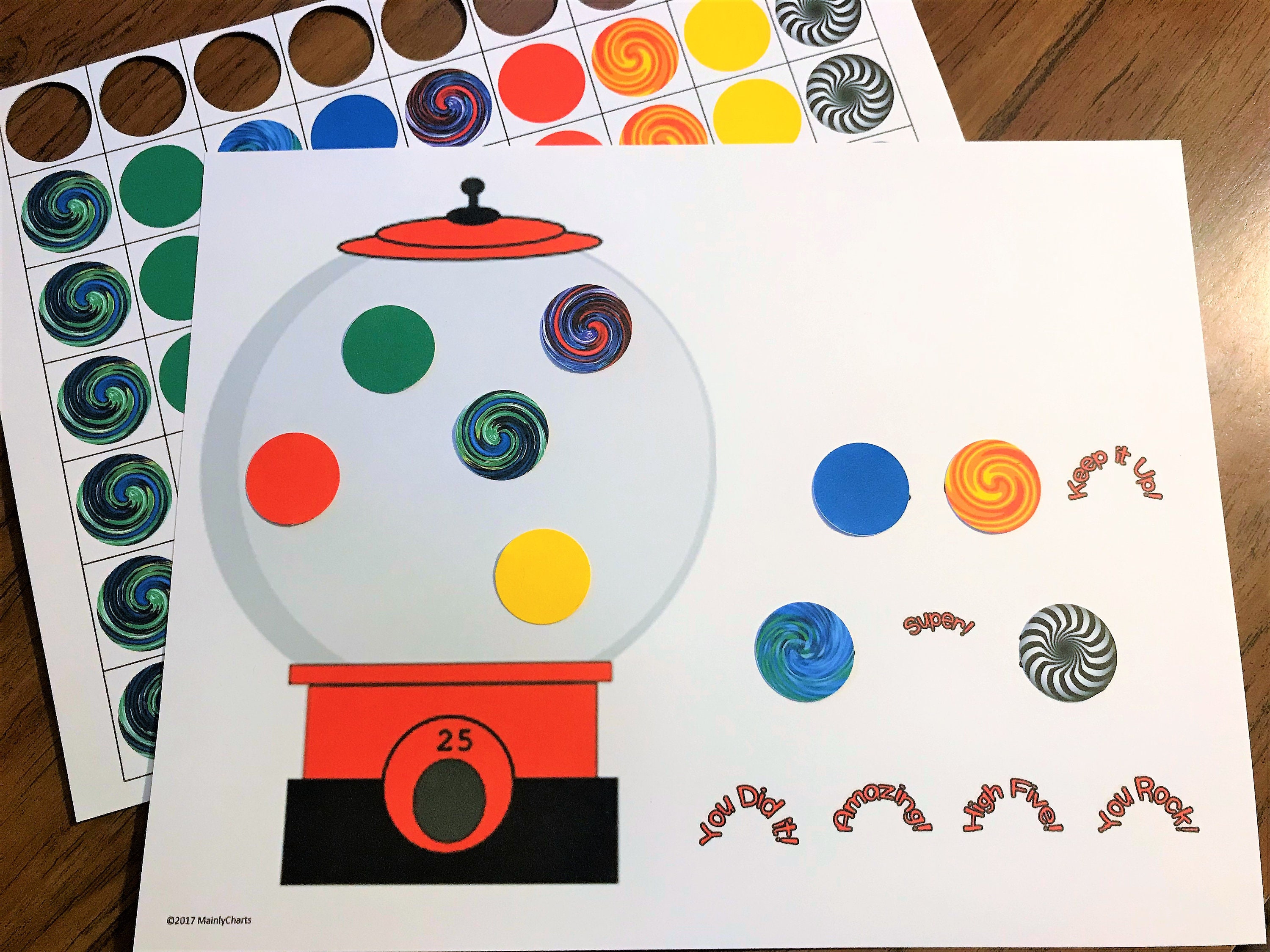 Bubble Gum Behavior Chart for Home Print It Out and Reward Positive ...