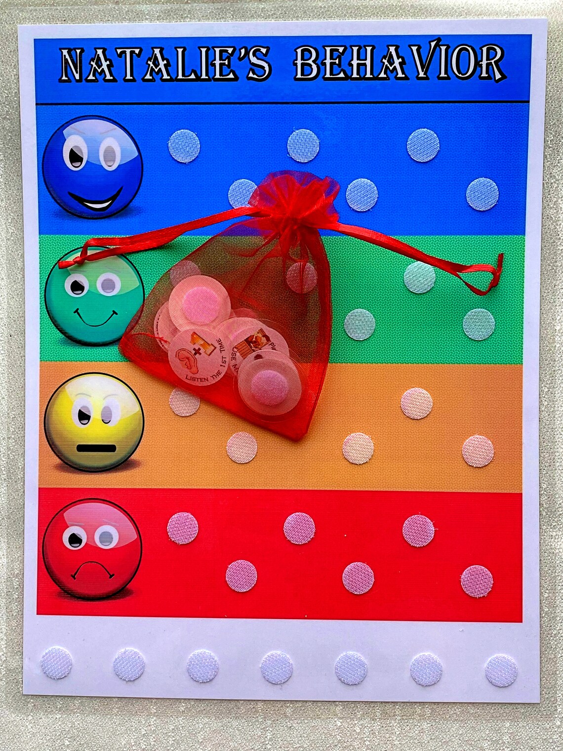 Kids Behavior Chart With 11 Movable Behaviors. “grade” Your Child’s ...