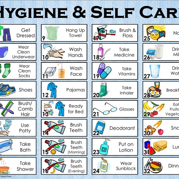 Hygiene Chart - Etsy