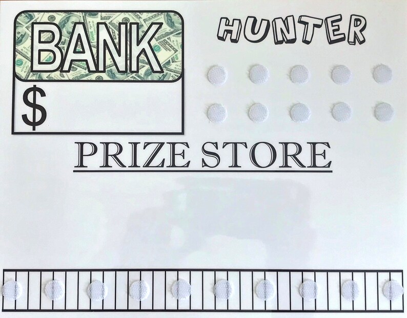 A Bank Behavior Chart Customize Name With 10 Movable Coins - Etsy