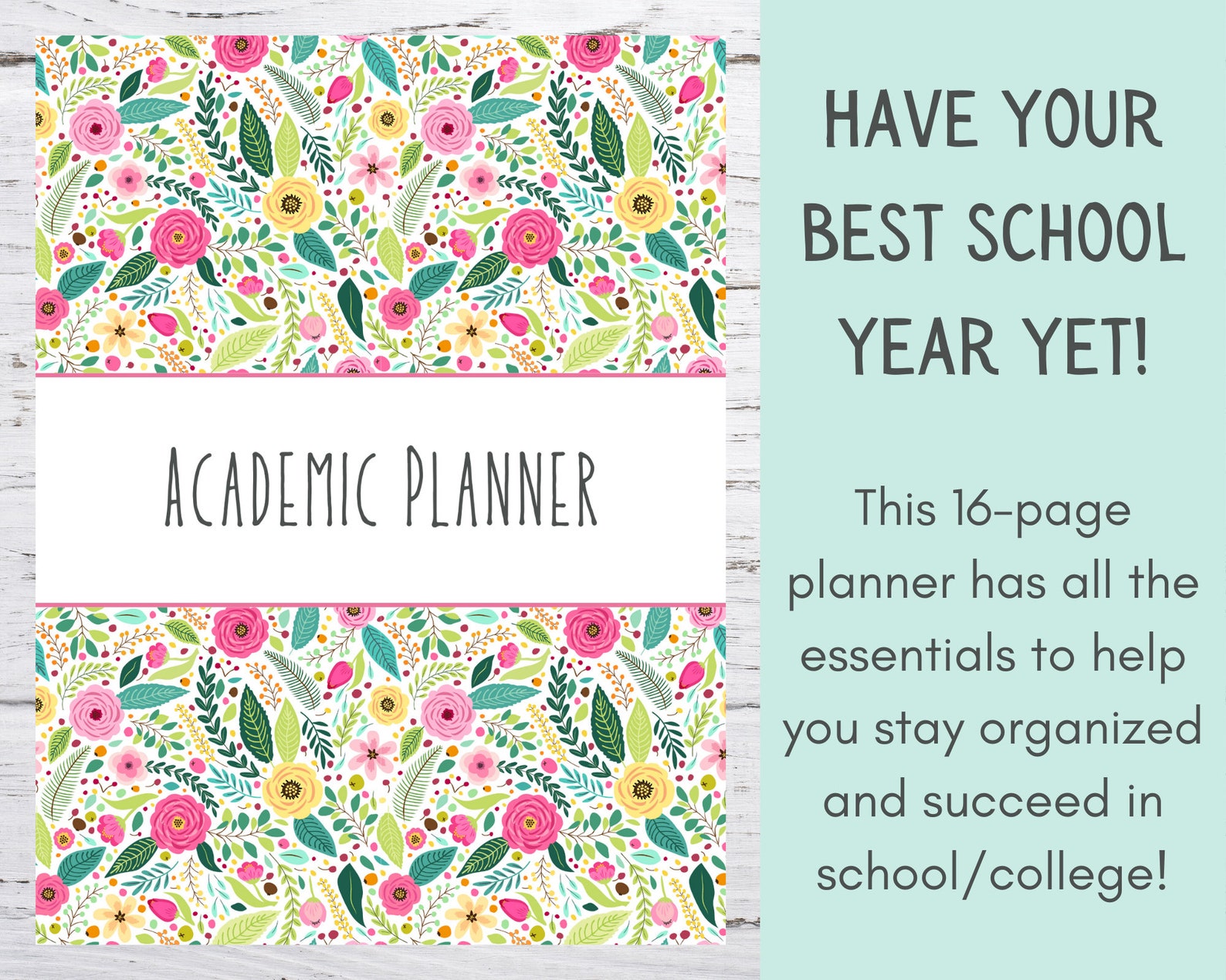 Academic Planner Printable | College Planner | High School Planner ...