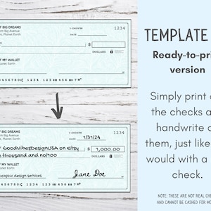 Manifestation Checks | Vision Board Checks | Law of Attraction ...