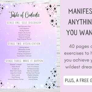 Manifestation Journal Printable | Digital Manifestation Guide | Law of ...