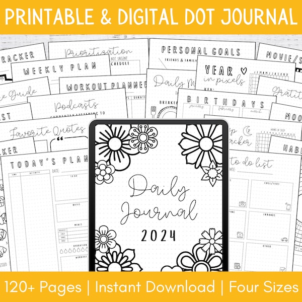 Printable Bullet Journal - Etsy