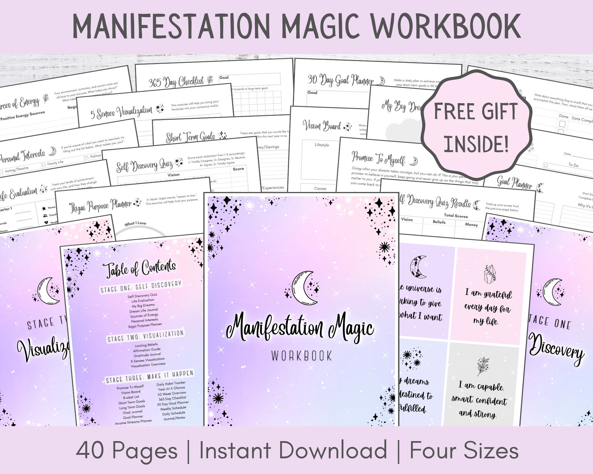 Manifestation Journal Printable | Digital Manifestation Guide | Law of ...