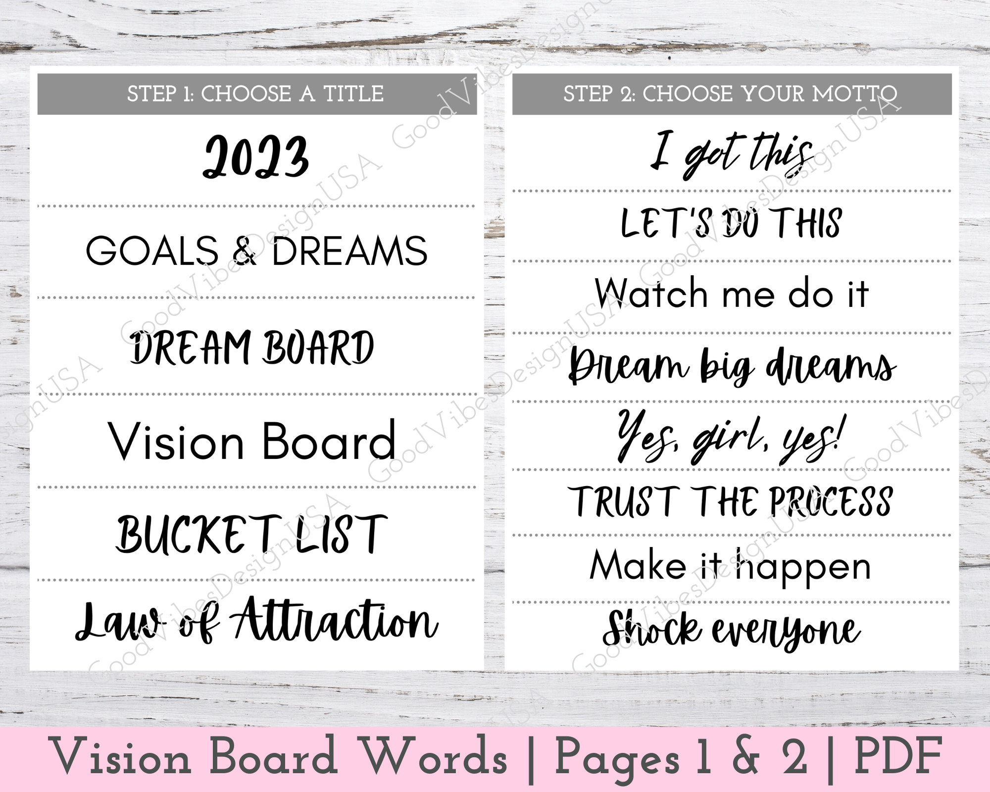 Vision Board Kit 2023 Vision Board Printables Vision Board - Etsy Australia