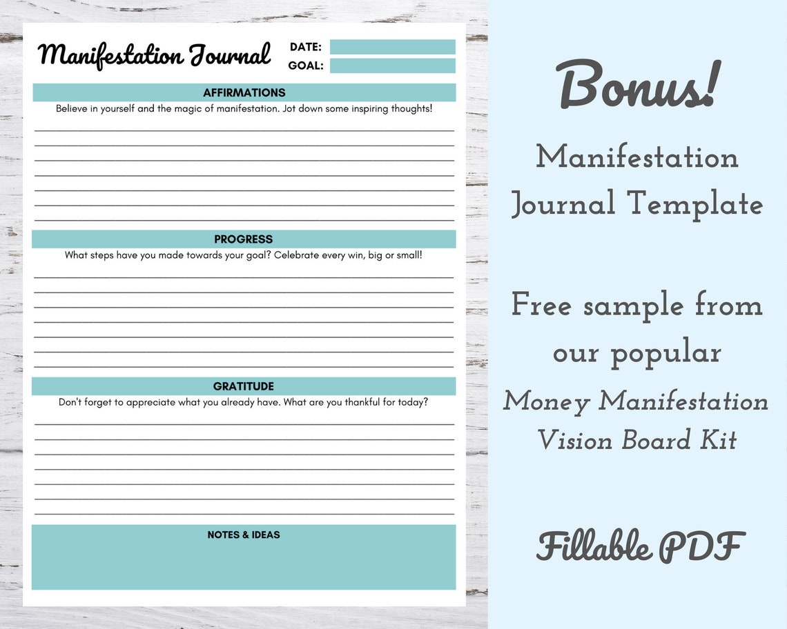 Manifestation Checks Vision Board Checks Law of Attraction - Etsy