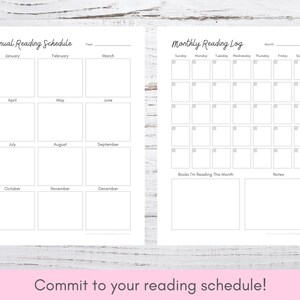 Reading Journal Printable Printable Reading Planner Reading Log Digital ...