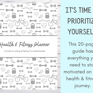 Fitness Planner Printable Bundle | Fitness Journal Printable | Weight ...