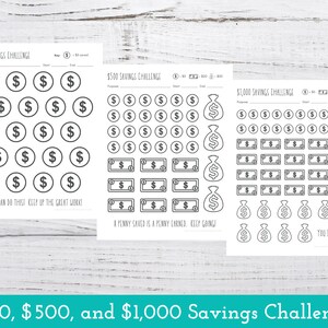 Money Saving Challenge Printable Bundle Printable Savings - Etsy
