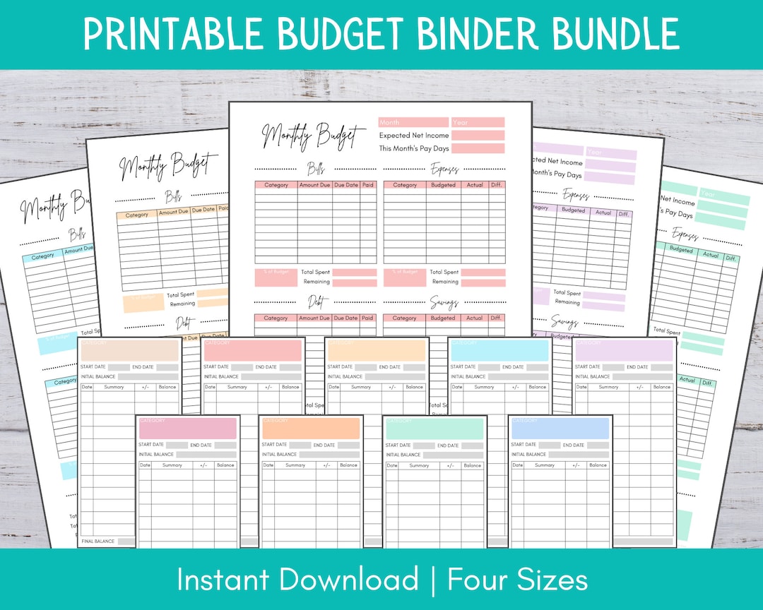 Budget Binder Envelope Kit | Cash Envelope Inserts | Budget Planner ...