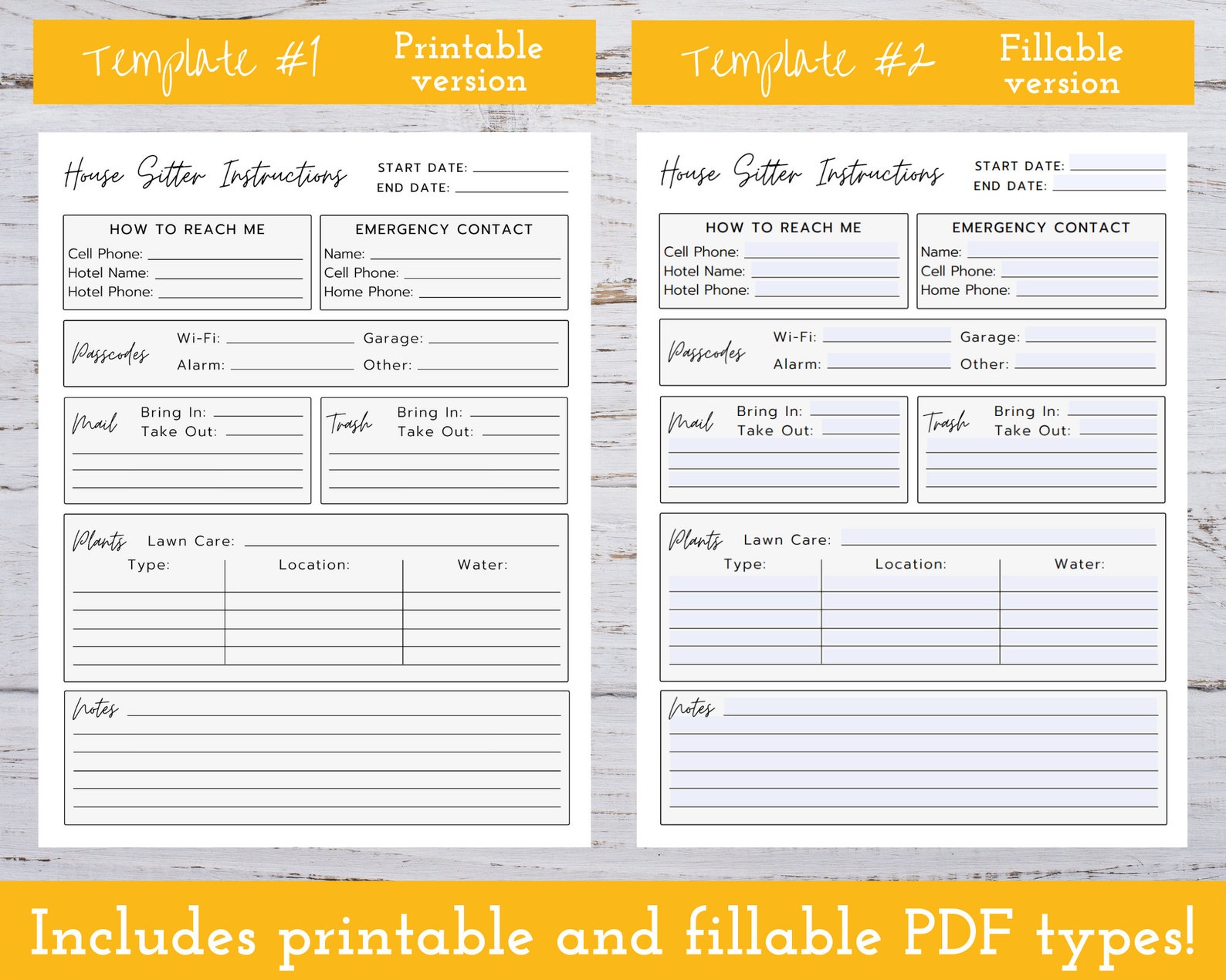 House Sitter Instructions House Sitting Checklist House - Etsy