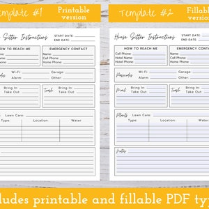 House Sitter Instructions House Sitting Checklist House - Etsy