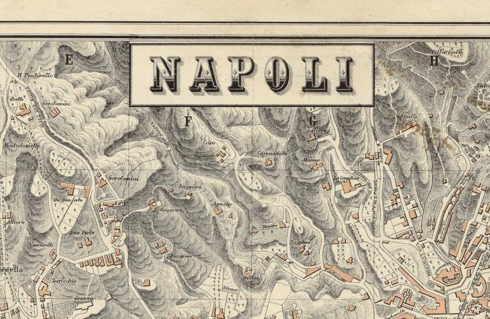 Old Map of Napoli Italy 1880 Naples Vintage Map | Wall Map Print - Etsy UK