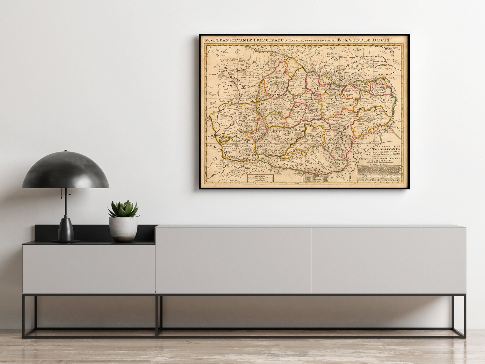 Old Map of Transylvania Romania 1708 Vintage Map Vintage - Etsy