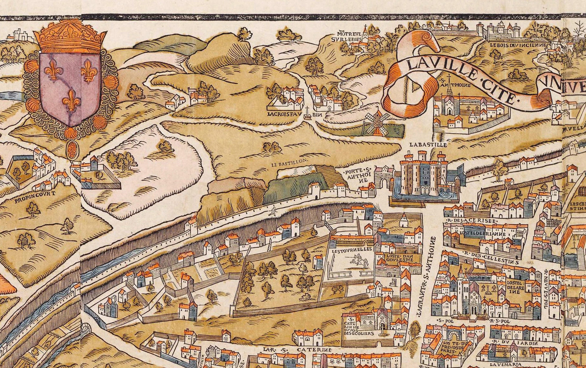 Old Map of Paris 1550 France Vintage Paris Plan Vintage - Etsy Canada