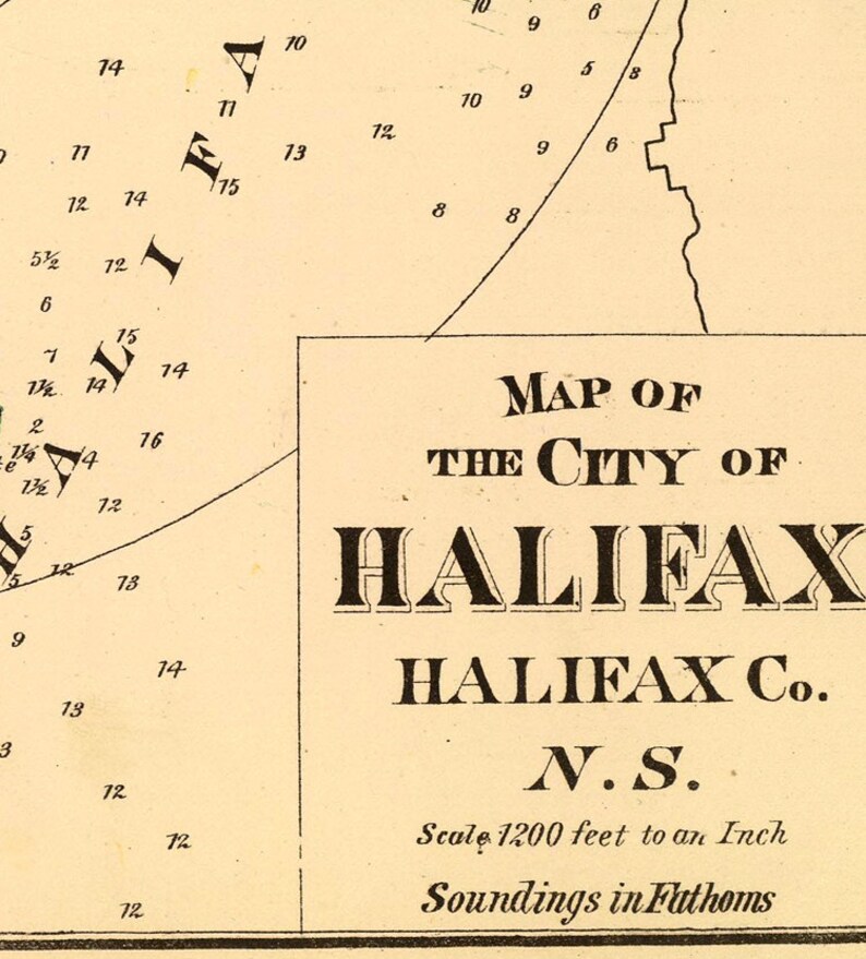 Old Map of Halifax Nova Scotia Canada 1878 Vintage Poster - Etsy