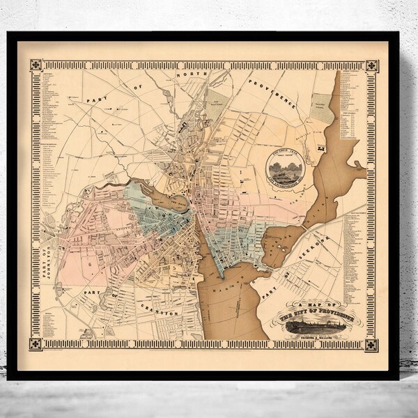Old Maps of Providence - Etsy