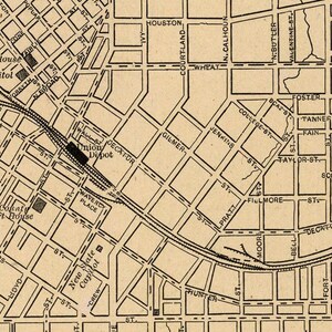 Old Map of Atlanta City 1901 Vintage Map | Large Map Print | Home Decor ...